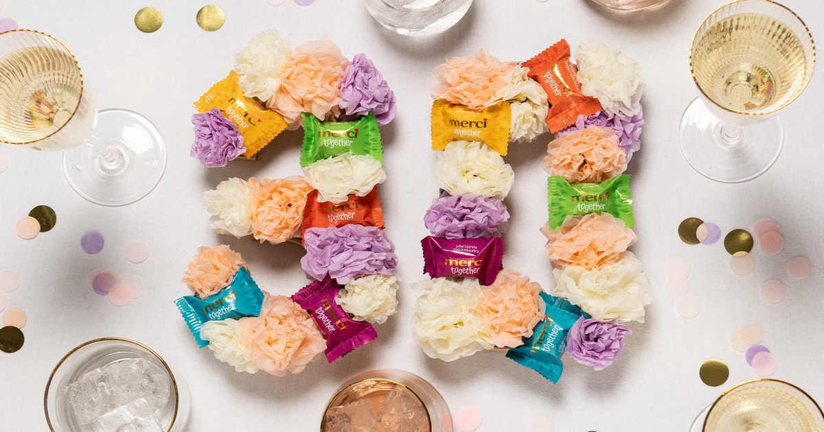 Geburtstagsgeschenk Floral Numbers – merci Anleitung