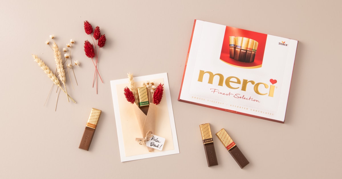 Dankeskarte – merci Anleitung